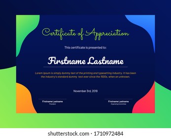 Certificate Design Template Suitable Any Purpose Stock Vector (Royalty ...