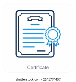 Certificate Document Icon Concept Stock Vector (Royalty Free ...