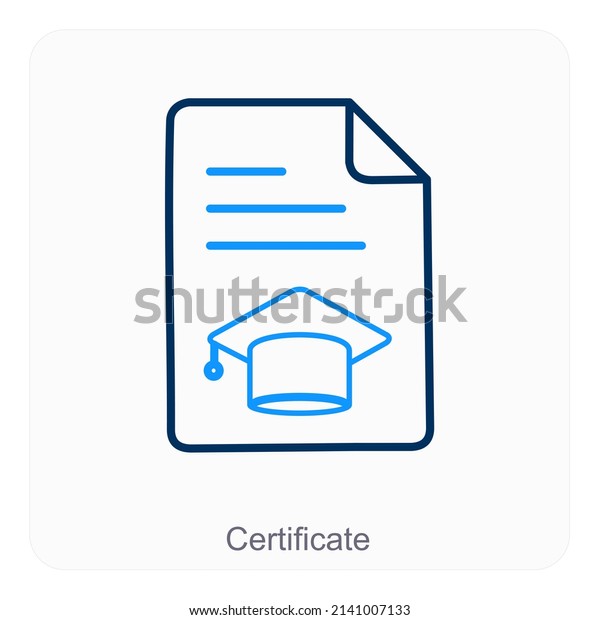 Certificate Document Icon Concept Stock Vector (Royalty Free ...
