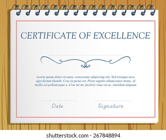 Certificate Excellence Template Design: เวกเตอร์สต็อก (ปลอดค่าลิขสิทธิ์) 267848894 | Shutterstock