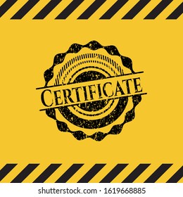 Certificate Inside Warning Sign Black Grunge Stock Vector (Royalty Free ...