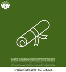 Certificate Line Icon Vector Illustration Stock Vector (Royalty Free ...