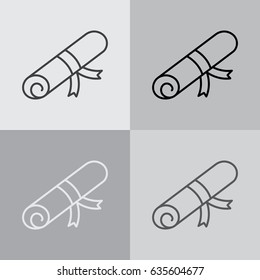 Certificate Line Icon Vector Illustration Stock Vector (Royalty Free ...