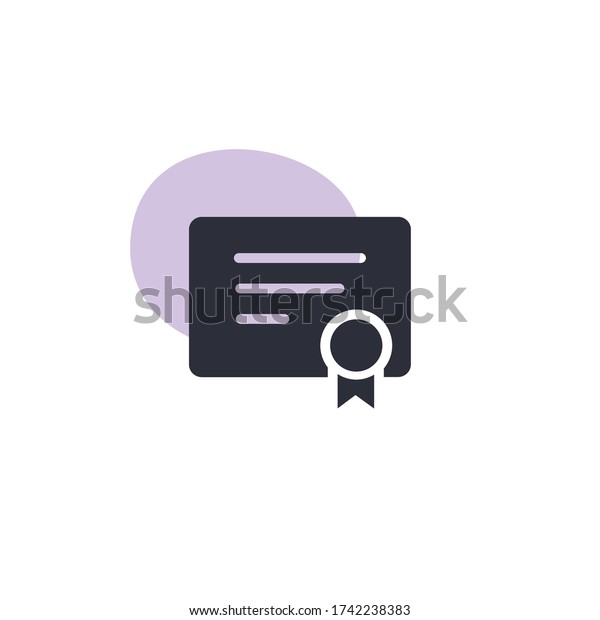 Certificate Modern Icon Pictogram Stock Vector (Royalty Free ...