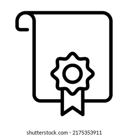 Certificate Outline Icon Vector Illustration Stock Vector (Royalty Free ...