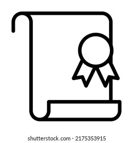 Certificate Outline Icon Vector Illustration Stock Vector (Royalty Free ...