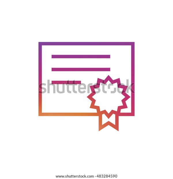 Certificate Paper Icon Vector Clip Art: เวกเตอร์สต็อก (ปลอดค่าลิขสิทธิ์ ...