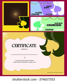 Certificate Photo Frame Coupon Stock Vector (Royalty Free) 374657353 ...