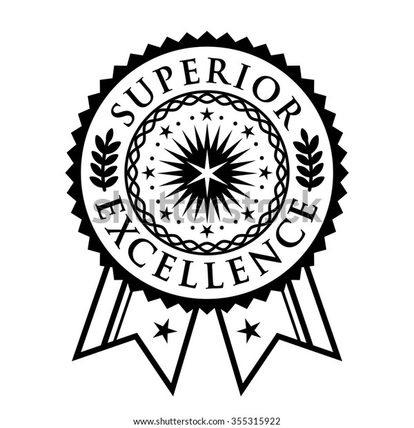 Certificate seal, emblem, superior excellence achievement