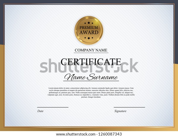 Certificate Template Background Award Diploma Design Stock Vector ...