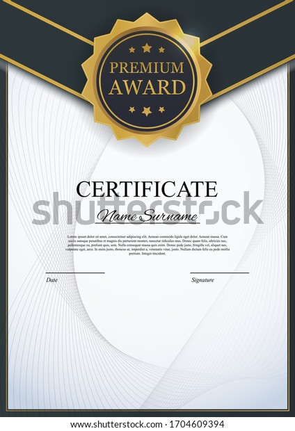 Certificate Template Background Award Diploma Design Stock Vector ...