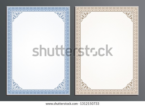 Certificate Template Gift Voucher Coupon Frame Stock Vector (Royalty ...