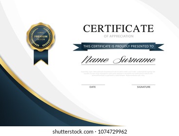 Certificate Design Template Geometric Shapes Stock Vector (Royalty Free ...