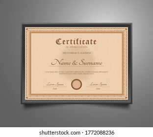 Certificate Template Old Classic Style Stock Vector (Royalty Free ...