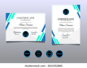 Certificate Template Simple Modern Design Stock Vector (Royalty Free) 2015352800 | Shutterstock