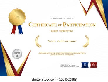 Certificate Template Sport Theme Border Frame Stock Vector (Royalty ...
