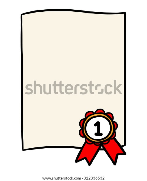Certificated Paper Cartoon Vector Illustration Hand 스톡 벡터(로열티 프리 ...