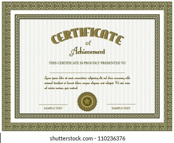 Vektor Stok Certificate Diploma Completion Silver Design Template ...