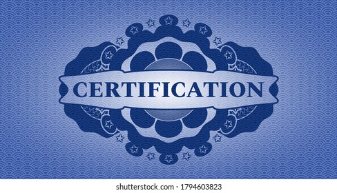 Certification Text Inside Blue Japanese Style Stock Vector (Royalty ...