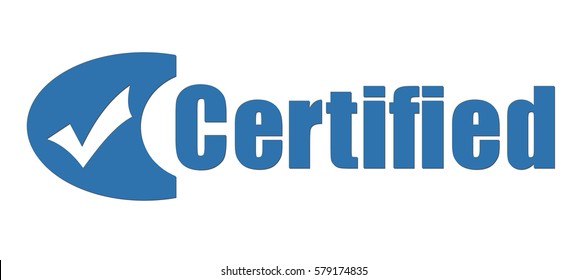 Certified Blue Horizontal Stripe On White Stock Vector (Royalty Free ...