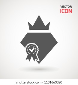 Certified Diamond Icon Vector Diamond Sign Stock Vector (Royalty Free ...