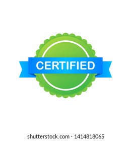 Certified Label Vector Isolated On White Stock Vector (Royalty Free ...
