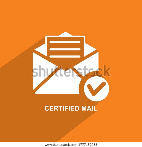 Certified Letter Iconcertificate Message Icon: เวกเตอร์สต็อก (ปลอดค่า ...