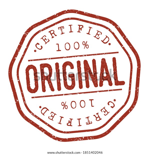 Certified Original Stamp Design Vector Art Stock Vector (Royalty Free ...