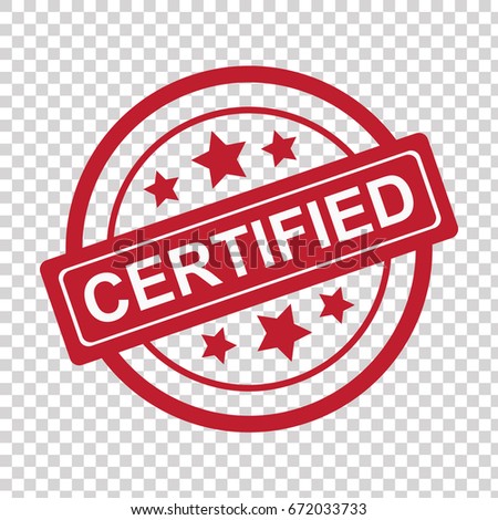 Certified Red Stamp Icon เวกเตอร์สต็อก (ปลอดค่าลิขสิทธิ์) 672033733 ...
