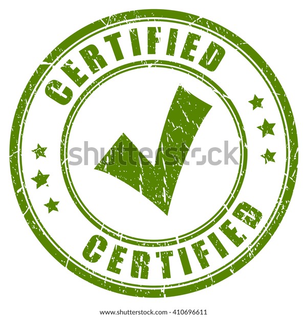 Certified Tick Stamp Vector Illustration Isolated: เวกเตอร์สต็อก (ปลอด ...