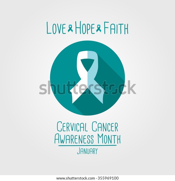 Cervical Cancer Awareness Logo Vector Illustrationgreen Stock Vector ...