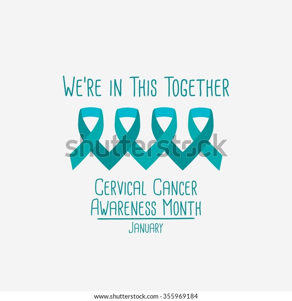 Cervical Cancer Awareness Logo. Vector Illustration