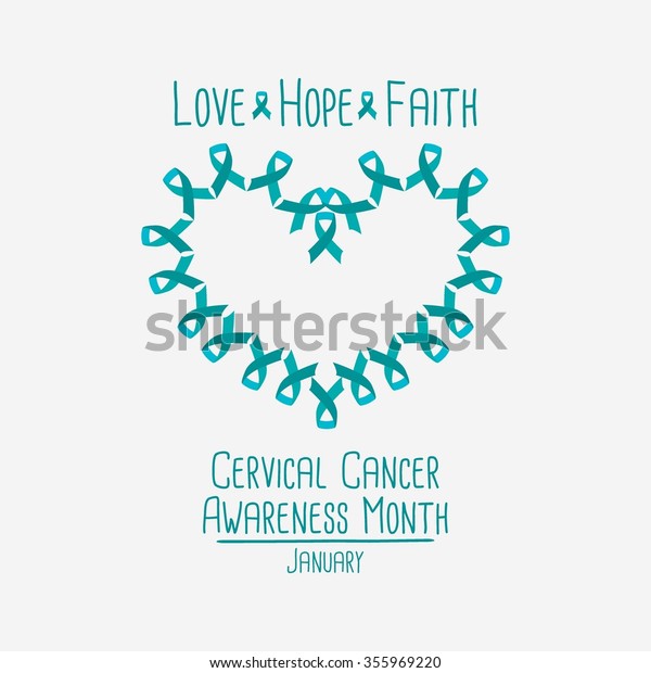 Cervical Cancer Awareness Logo Vector Illustration Stock Vector ...