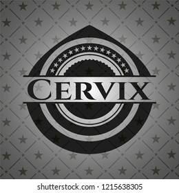 Cervix Realistic Dark Emblem Stock Vector (Royalty Free) 1215638305 ...