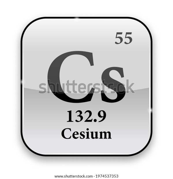 Cesium Symbolchemical Element Periodic Table On: เวกเตอร์สต็อก (ปลอดค่าลิขสิทธิ์) 1974537353 ...