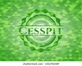 Cesspit Green Emblem Triangle Mosaic Background Stock Vector (Royalty ...