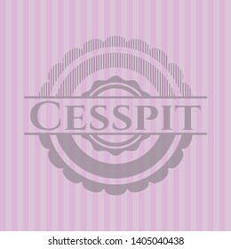 Cesspit Pink Emblem Retro Vector Illustration Stock Vector (Royalty ...