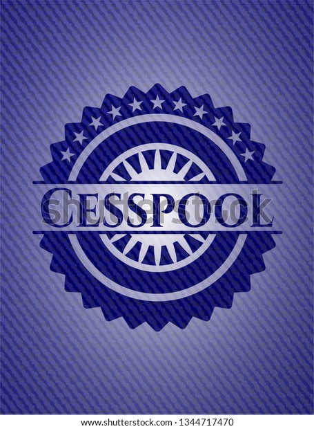 Cesspool Emblem Jean Texture Stock Vector (Royalty Free) 1344717470 ...