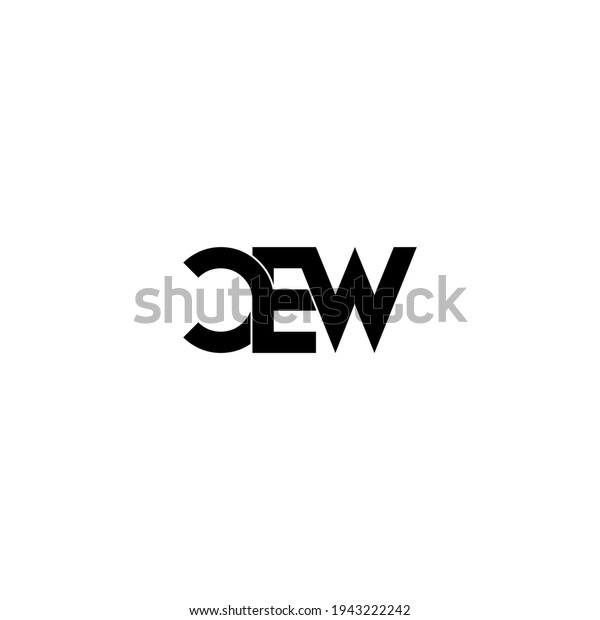 Cew Letter Original Monogram Logo Design Stock Vector (Royalty Free ...
