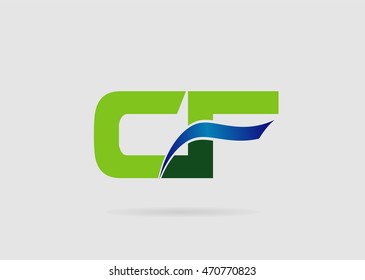 Cf Logo Vector Graphic Branding Letter Stock Vector (Royalty Free ...