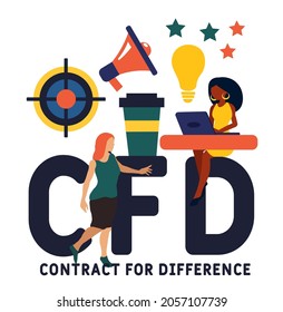 Cfd Contract Difference Acronym Business Concept Stock Vector (Royalty ...