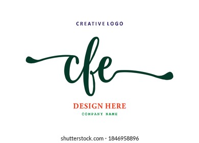 Cfe Lettering Logo Simple Easy Understand Stock Vector (Royalty Free ...