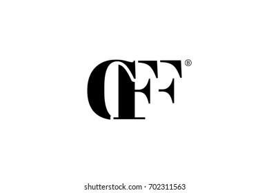 Cff Logo Branding Letter Vector Graphic: vector de stock (libre de ...