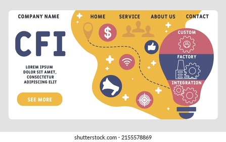 Cfi Custom Factory Integration Acronym Business Stock Vector (Royalty ...