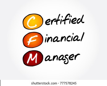Cfm Certified Financial Manager Acronym Business Stock Vector (Royalty ...
