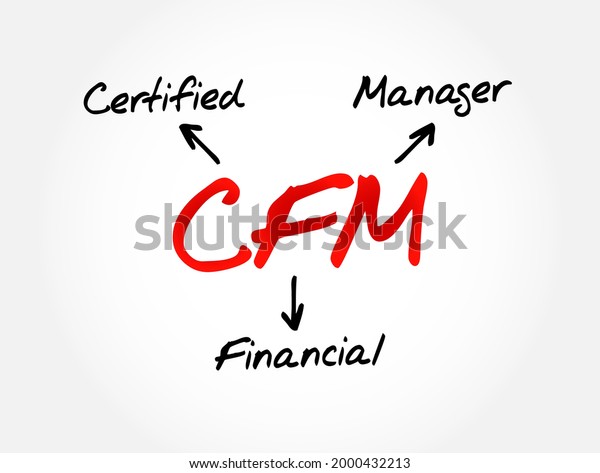 Cfm Certified Financial Manager Acronym Business Stock Vector (Royalty ...