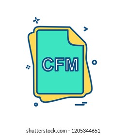 Cfm File Type Icon Design Vector Stock Vector (Royalty Free) 1205344651 ...