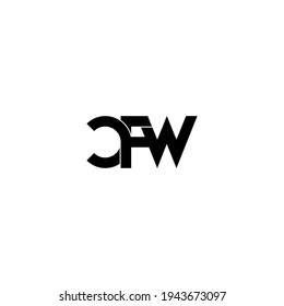 Cfw Letter Original Monogram Logo Design Stock Vector (Royalty Free ...
