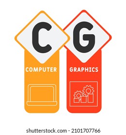 Cg Computer Graphics Acronym Business Concept Stock Vector (Royalty ...