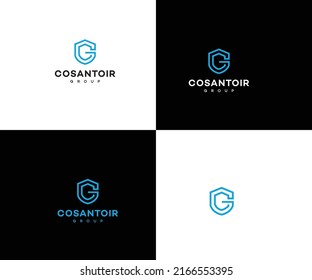 Cg Gc Security Logo Design Vector Stock Vector (Royalty Free ...